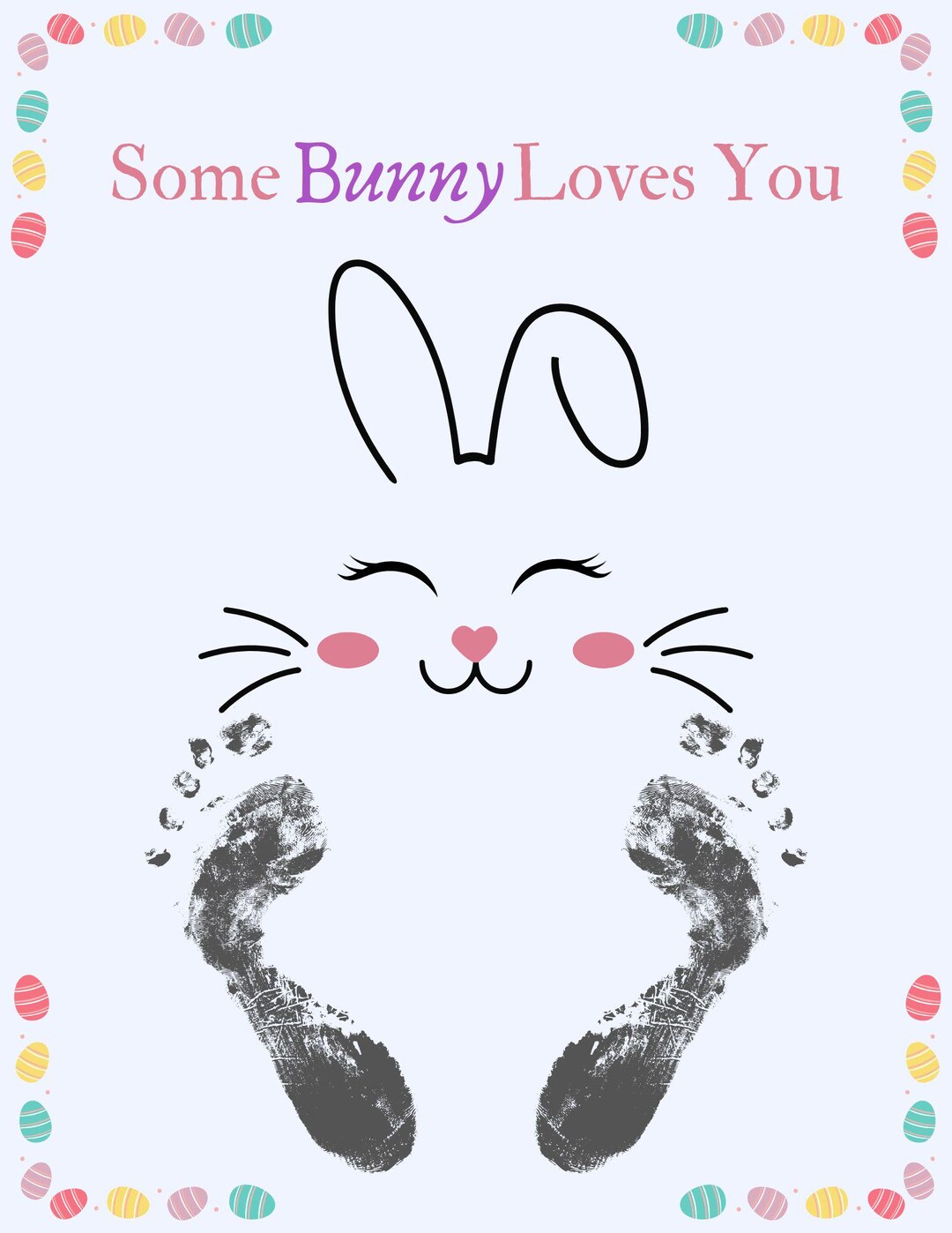 Easter DIY Handprint/footprint Art Craft Template, Kids Easter DIY ...
