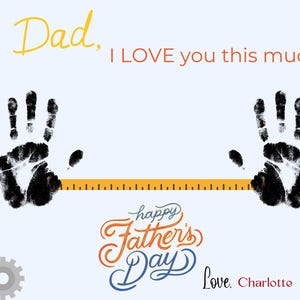 Father’s Day DIY Handprint/footprint Art Craft Template, Kids Father’s ...