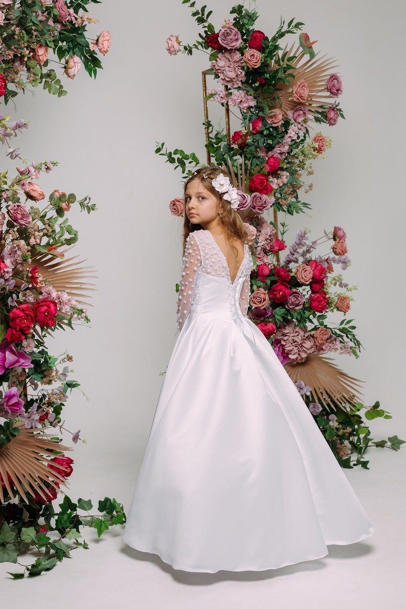 White Baby Girl First Communion Dress Clothing Special - Etsy