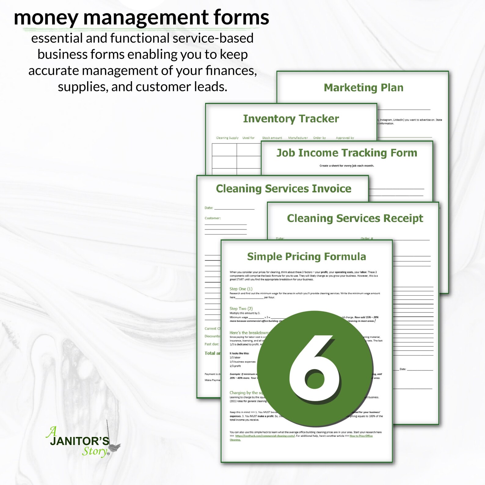 Commercial Cleaning Business Forms | Janitorial Office Building ...