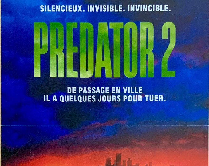 Predator 2 Original 1990 French Poster 21x15 - Etsy