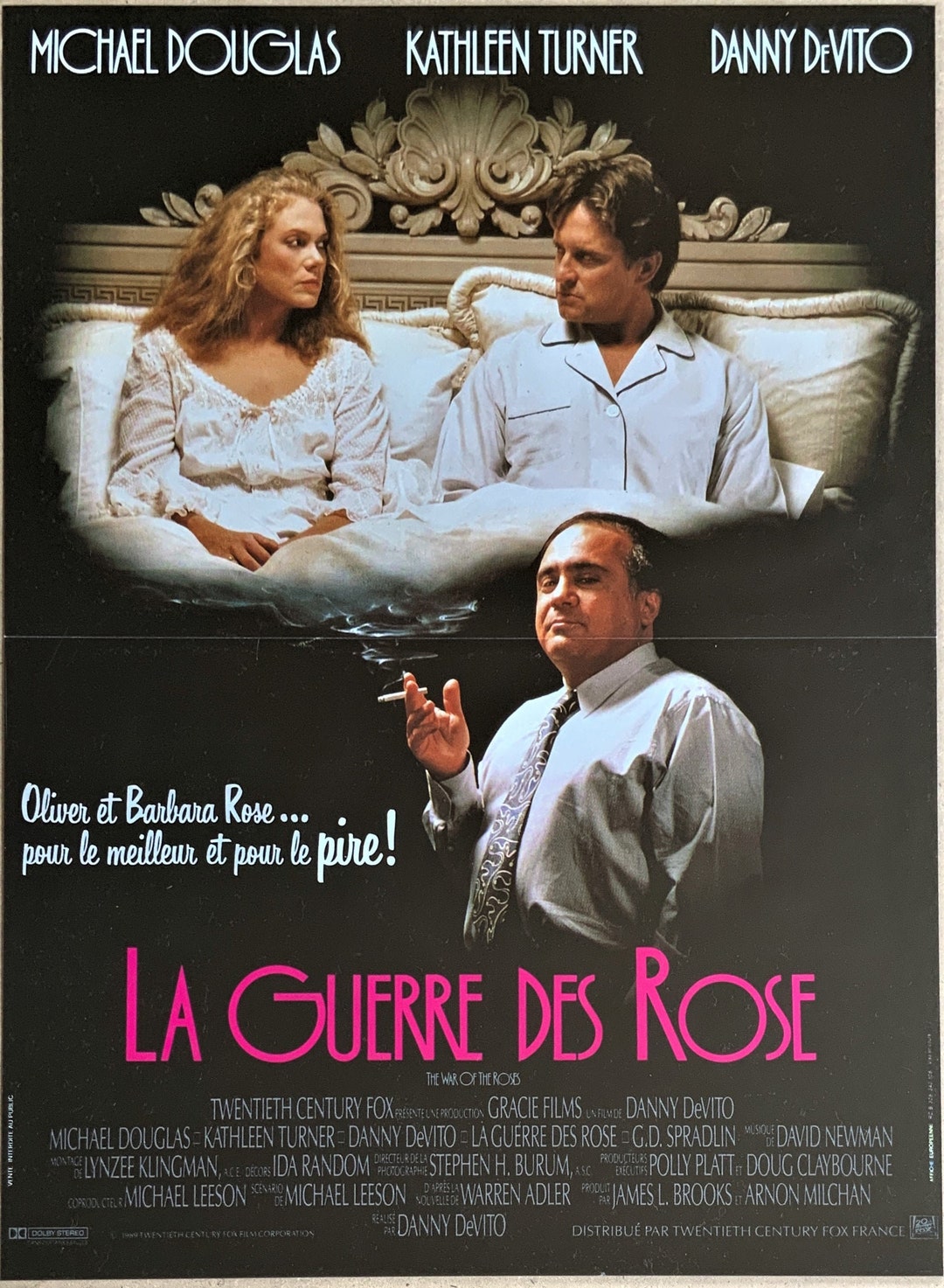 The War of the Roses (la Guerre Des Rose) Original 1989 French Poster ...