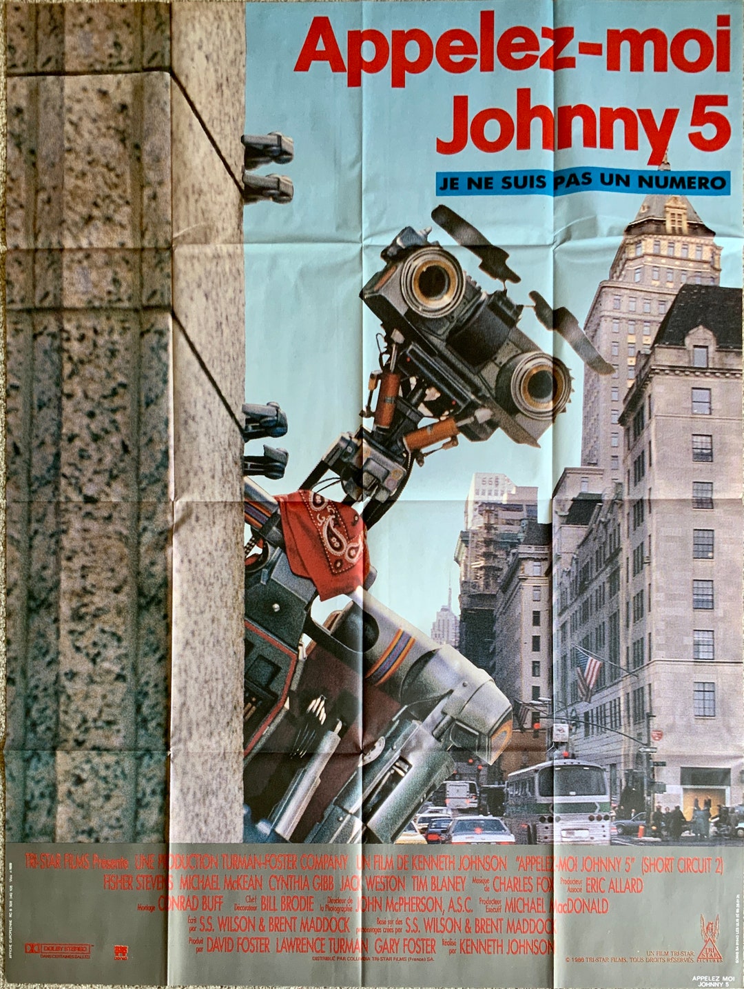 Short Circuit (appelez-moi Johnny 5) Original 1986 French Poster 63"x47 ...