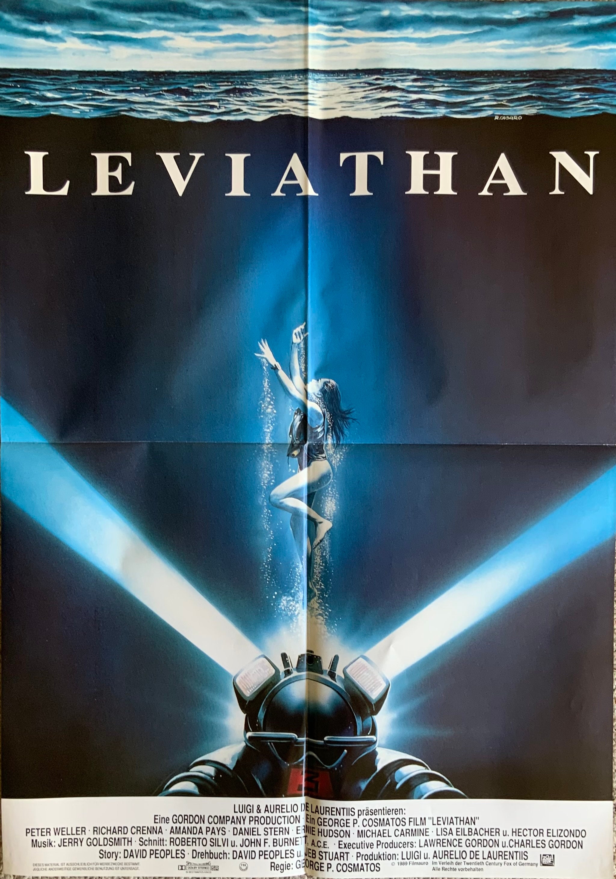 Leviathan, Original 1989 German Poster 33”x23” - Etsy
