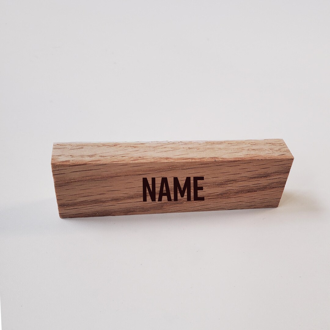 Custom Oak Magnetic Name Tag Wholesale Business Nameplate, Cubicle Name ...