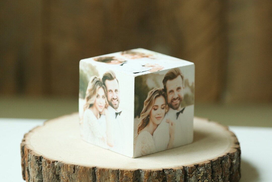 Wedding Photo Cube, Wooden Photo Blocks, Photo Cubes, Wedding Photos ...