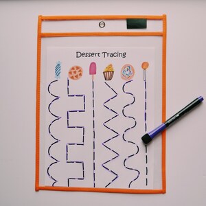 Sweet Treats Line Tracing Literacy Worksheets Preschool | Etsy