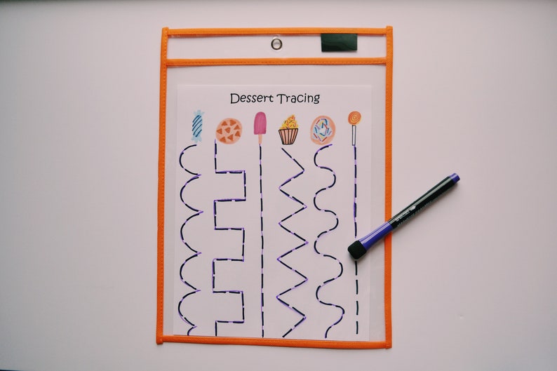 Sweet Treats Line Tracing Literacy Worksheets Preschool | Etsy