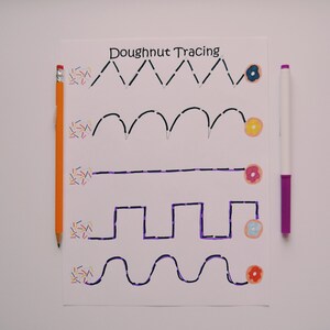 Sweet Treats Line Tracing Literacy Worksheets Preschool | Etsy