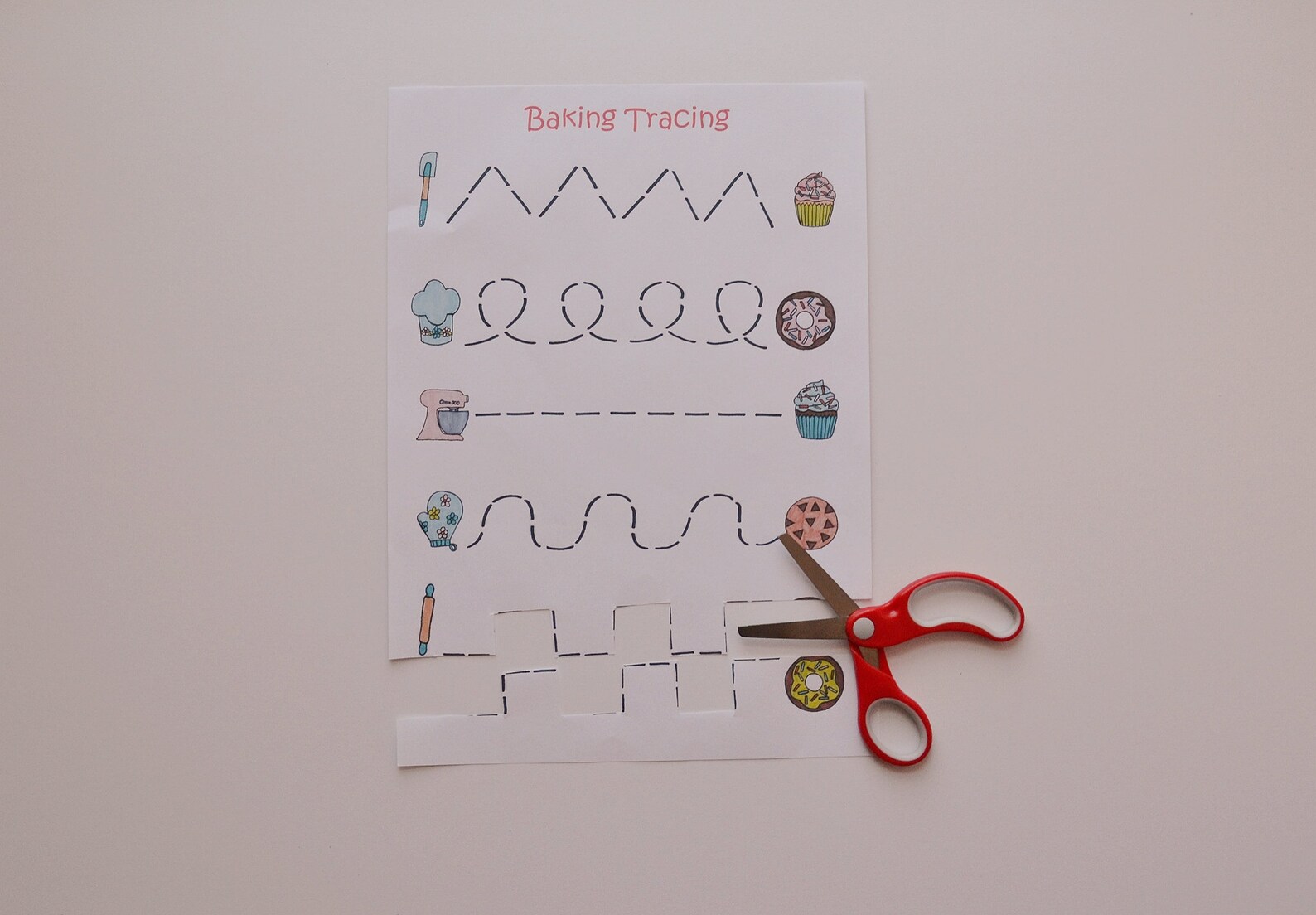 Sweet Treats Line Tracing Literacy Worksheets Preschool - Etsy