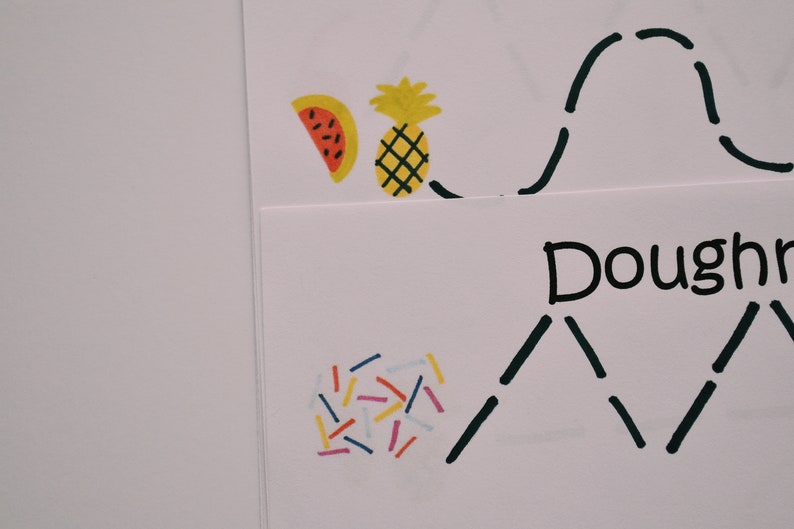 Sweet Treats Line Tracing Literacy Worksheets Preschool | Etsy