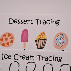 Sweet Treats Line Tracing Literacy Worksheets Preschool | Etsy