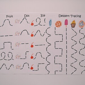 Sweet Treats Line Tracing Literacy Worksheets Preschool | Etsy