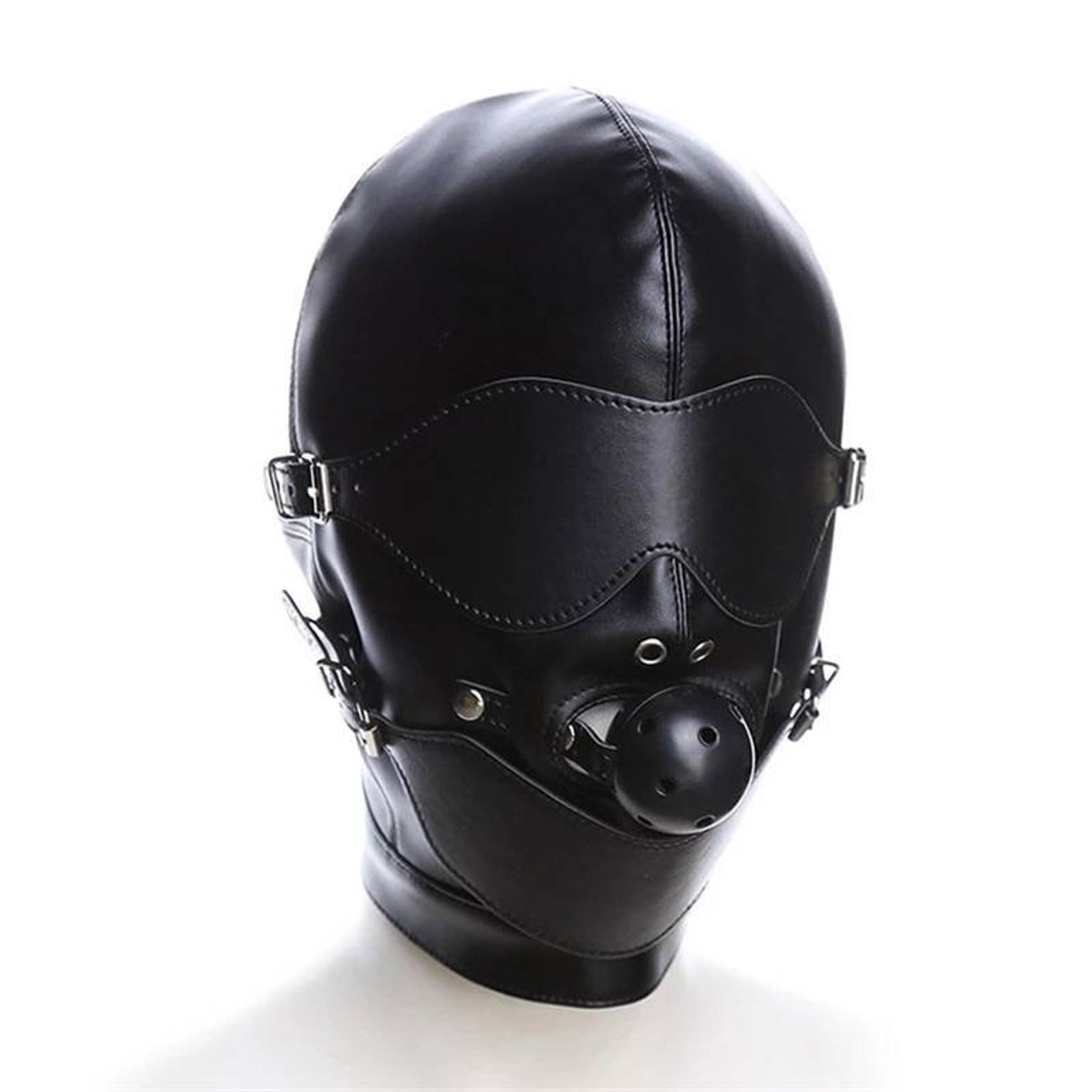 PU Gimp Mask with Ball Gag. Gay Kink Fetish Hood | Etsy