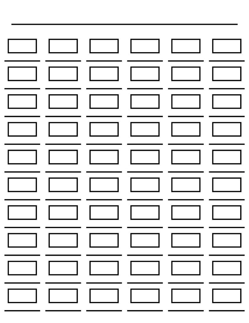 Swatch Template for 60 Colors Alcohol Markers, Color Pencils, Gel Pens ...