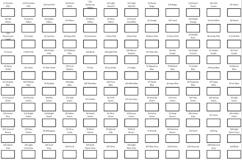 Swatch Template for Kingart Double-ended Art Marker 120 Count Paper - Etsy