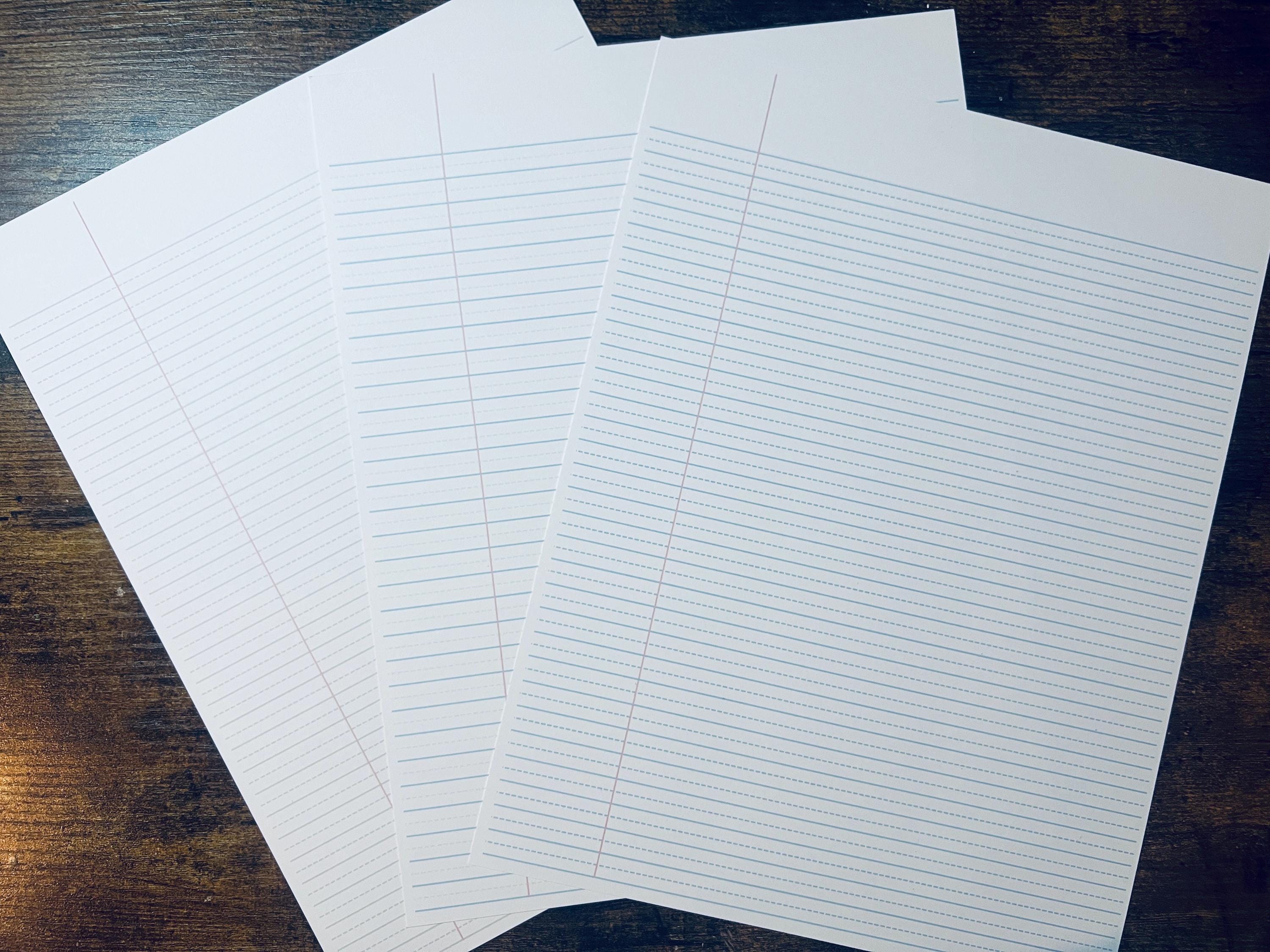 Customized Wide Ruled Dotted Paper for Kids – Digital Download ...