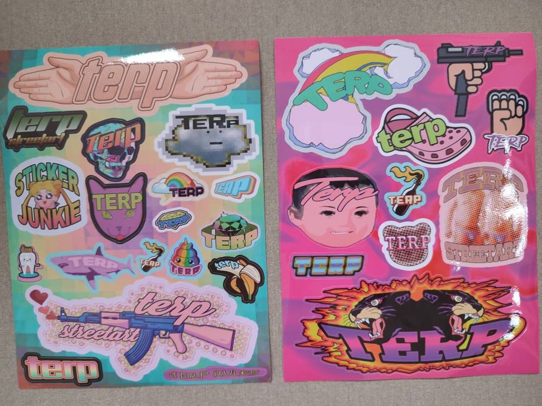 2 Different Designs Streetartist Terps Sticker Sheet 20x15cm - Etsy