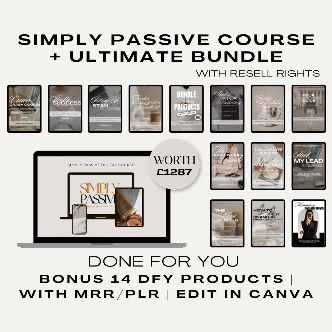 Simply Passive Digital Marketing Course With Master Resell Rights ...