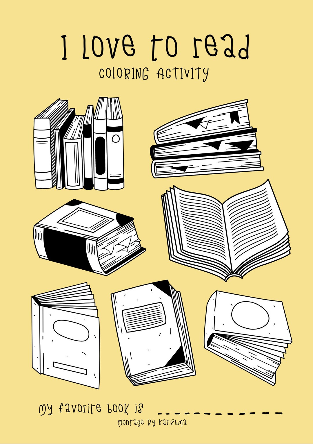 Coloring Activity Book for Children - 40 Pages (animals - Character ...