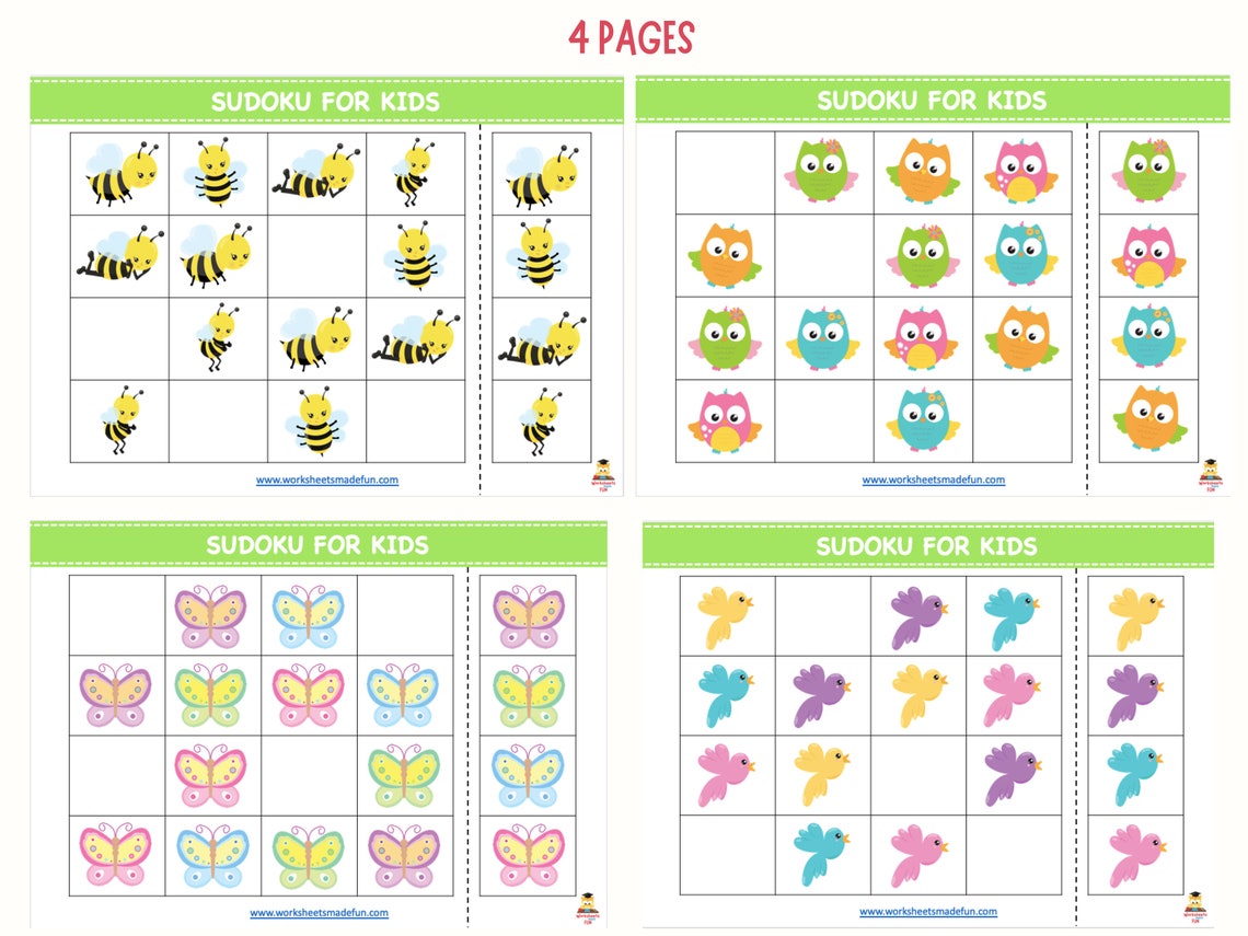 Spring Sudoku Games Spring Matching Games Learning - Etsy
