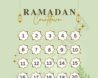 Ramadan Printable Set: Decoration, Countdown, and Daily Planner - Etsy
