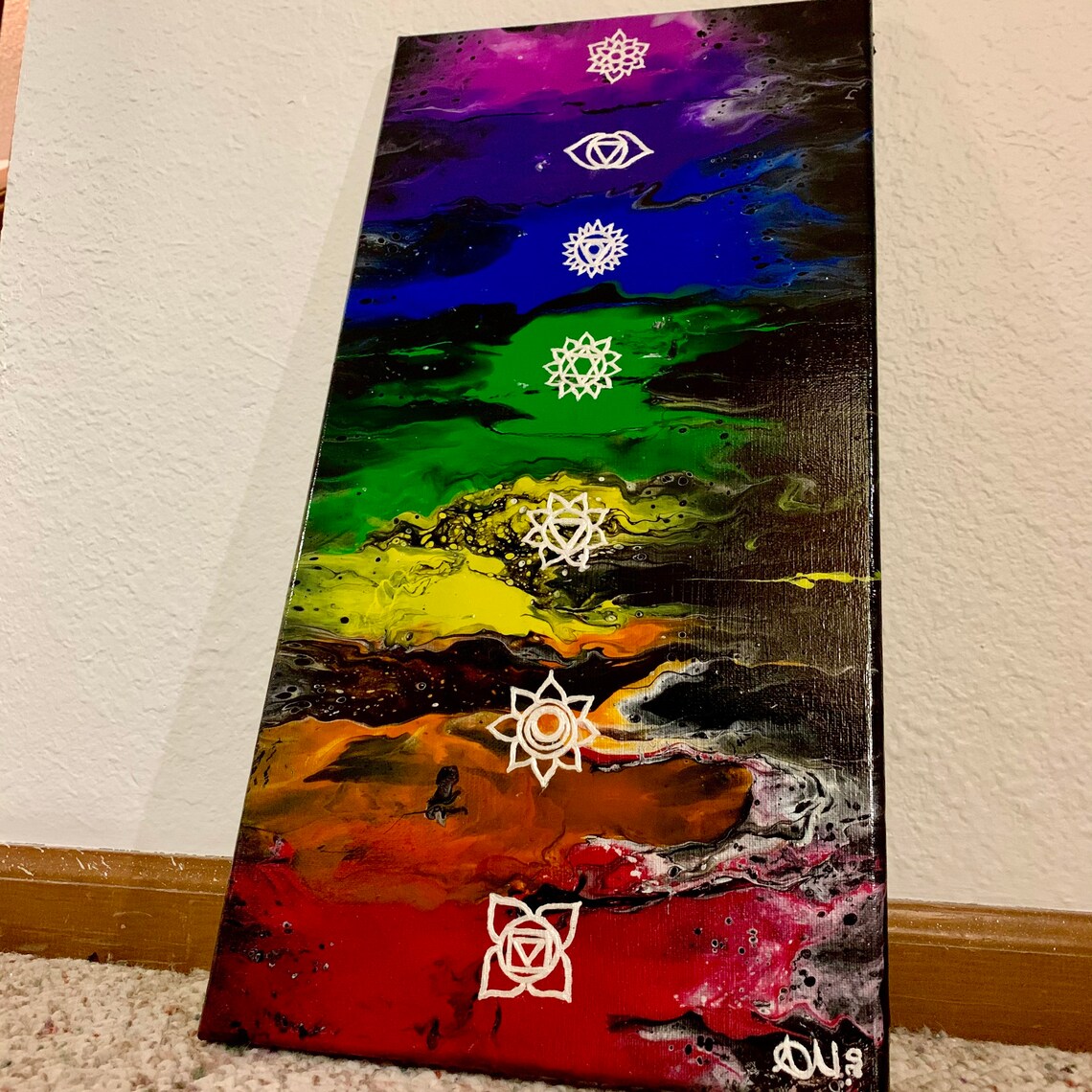 7 Chakras Acrylic Painting | Etsy