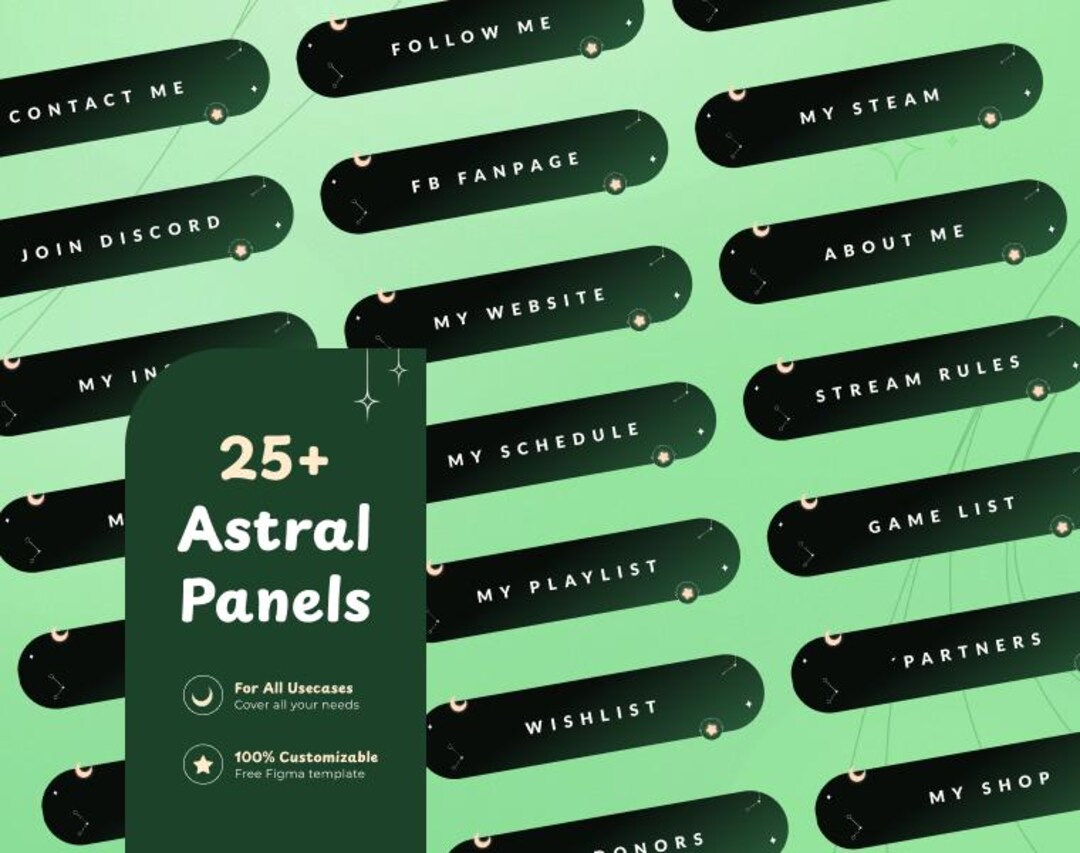 25+ Green Astral Stream Panels | Galaxy Star Panels for Your Twitch ...