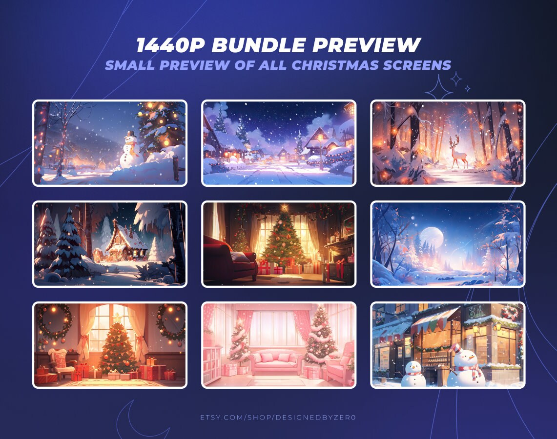 9 Christmas Stream Backgrounds and Desktop Wallpapers - Festive Winter ...