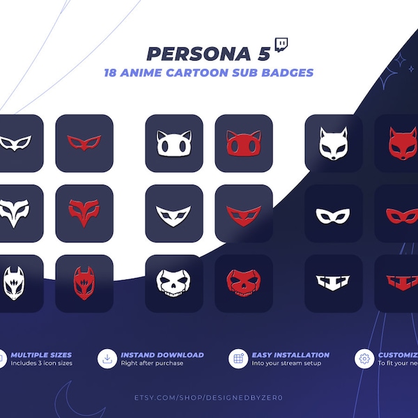 Persona 5 Emotes Twitch - Etsy