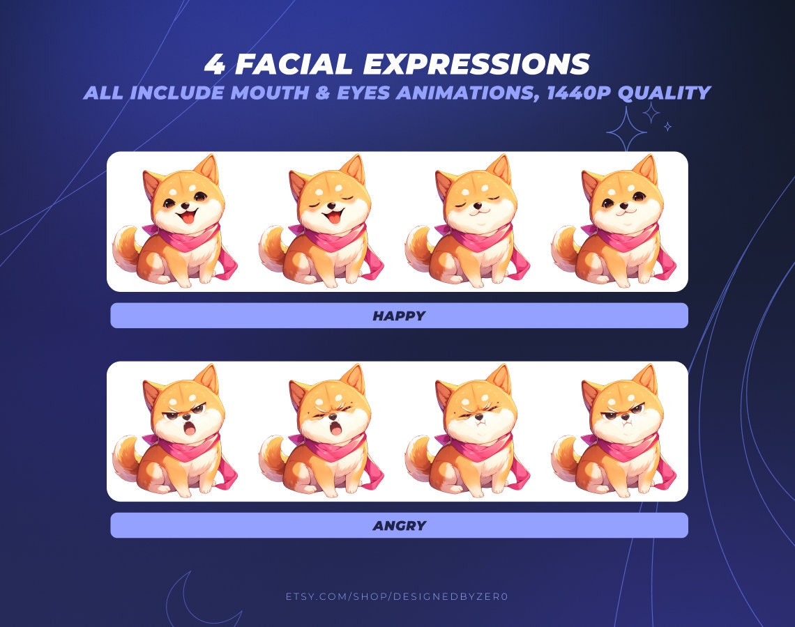 Shiba Inu Pngtuber - Cute Anime Dog Vtuber - Vtuber Avatar & PNG Tuber ...