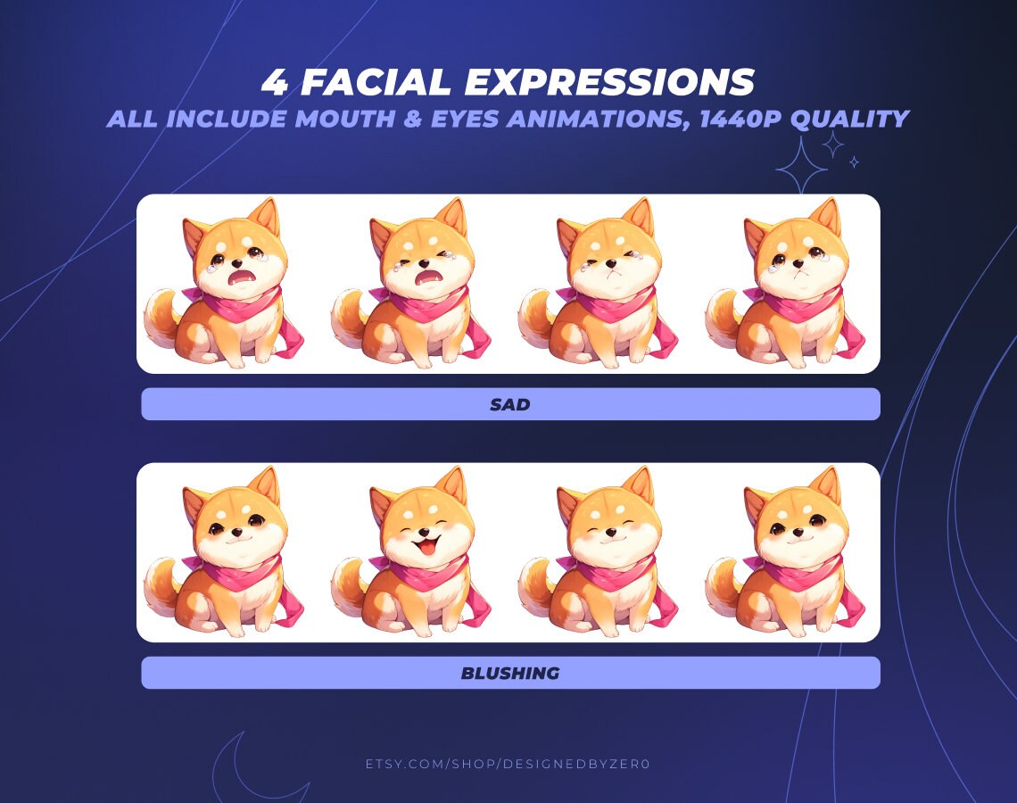 Shiba Inu Pngtuber - Cute Anime Dog Vtuber - Vtuber Avatar & PNG Tuber ...
