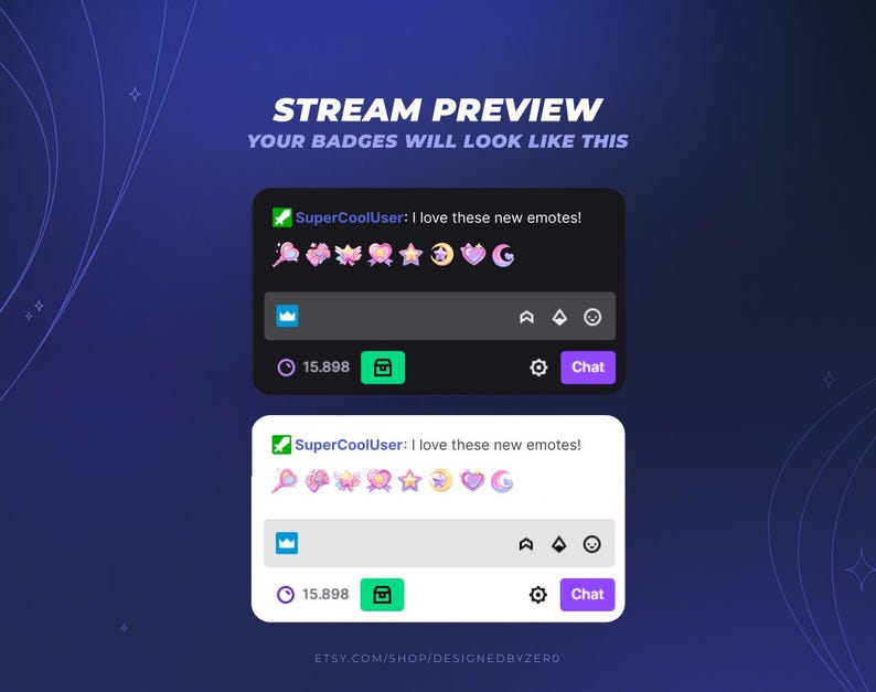 8 Pink Girlypop Stream Badges - Twitch Sub Badges / Anime Cheer Bit ...