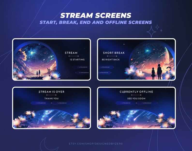 Stargazing - Stream Overlays & Vtuber Overlays - Including Panels ...