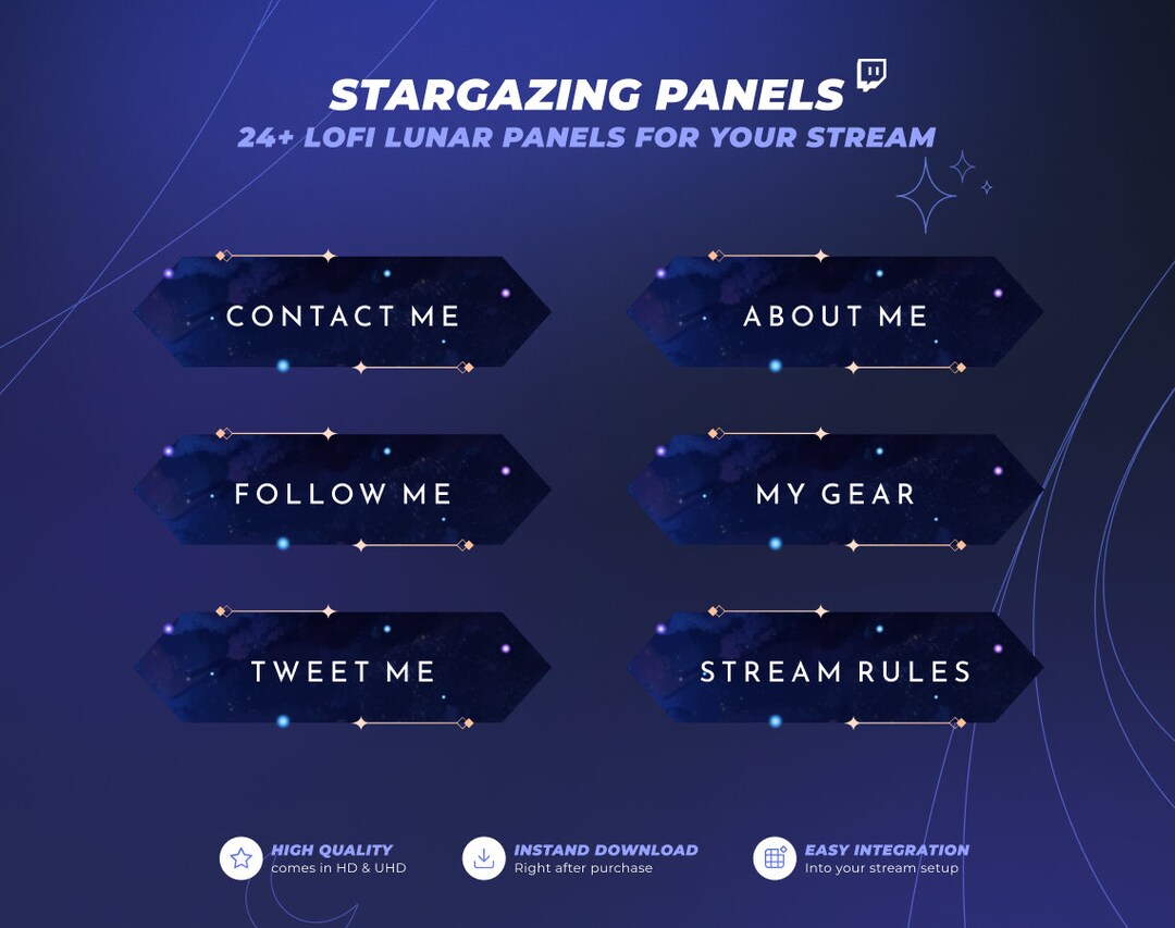 24+ Twitch Panels - Galaxy and Stars Panels - Streaming Panels for ...