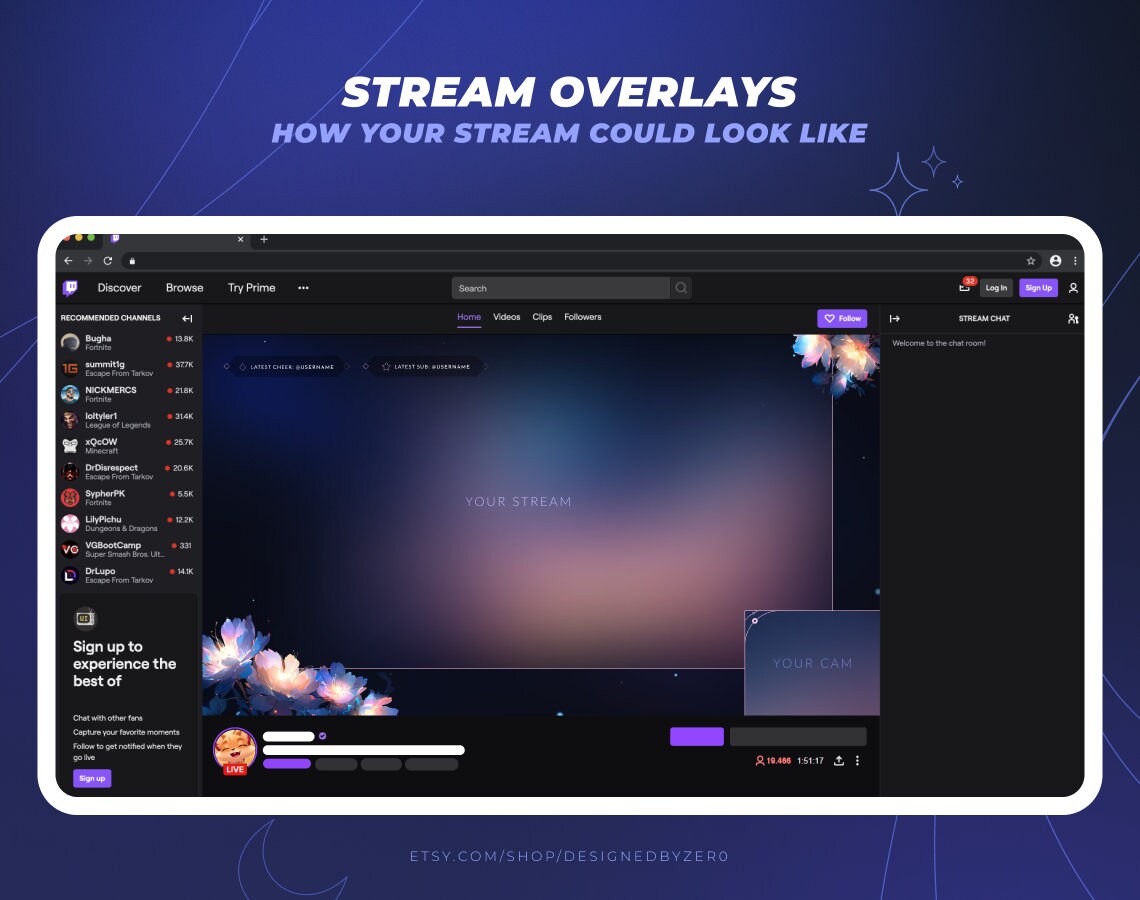 Stargazing - Stream Overlays & Vtuber Overlays - Including Panels ...