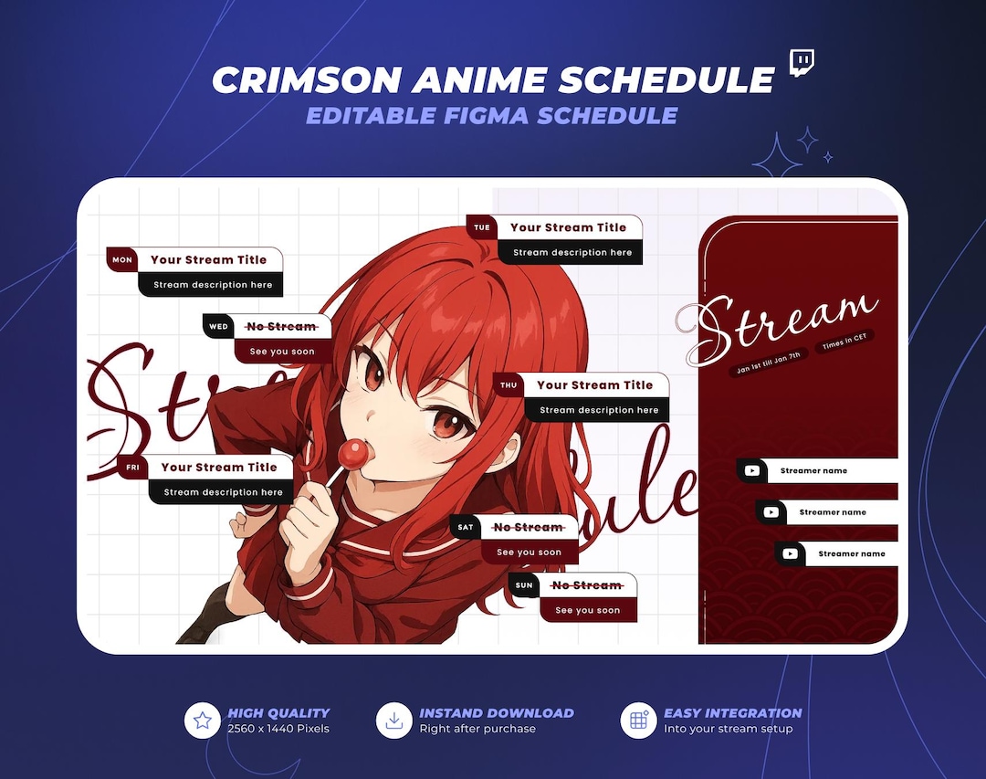 Red Stream Schedule | Twitch, Youtube and Discord Schedule | Crimson ...