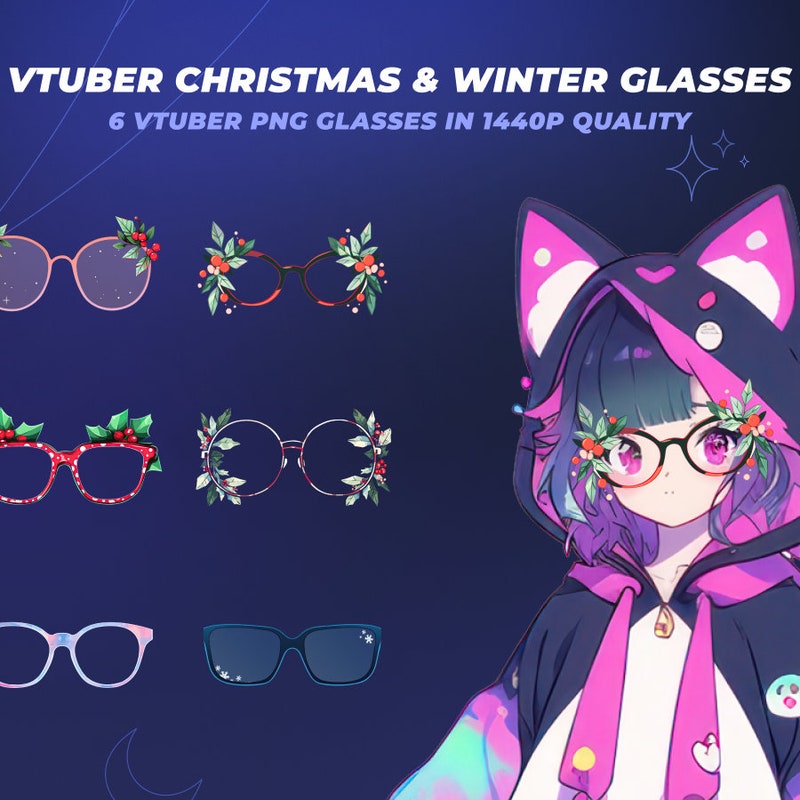 Vtuber Glasses - Etsy