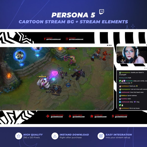 Twitch Overlay Persona 5 - Etsy
