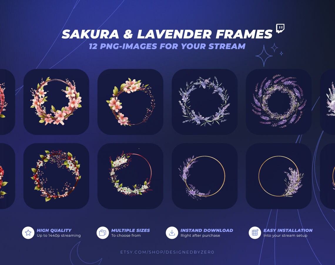 65+ Flower Cam Border for Your Twitch Stream - HD Webcam Overlay ...