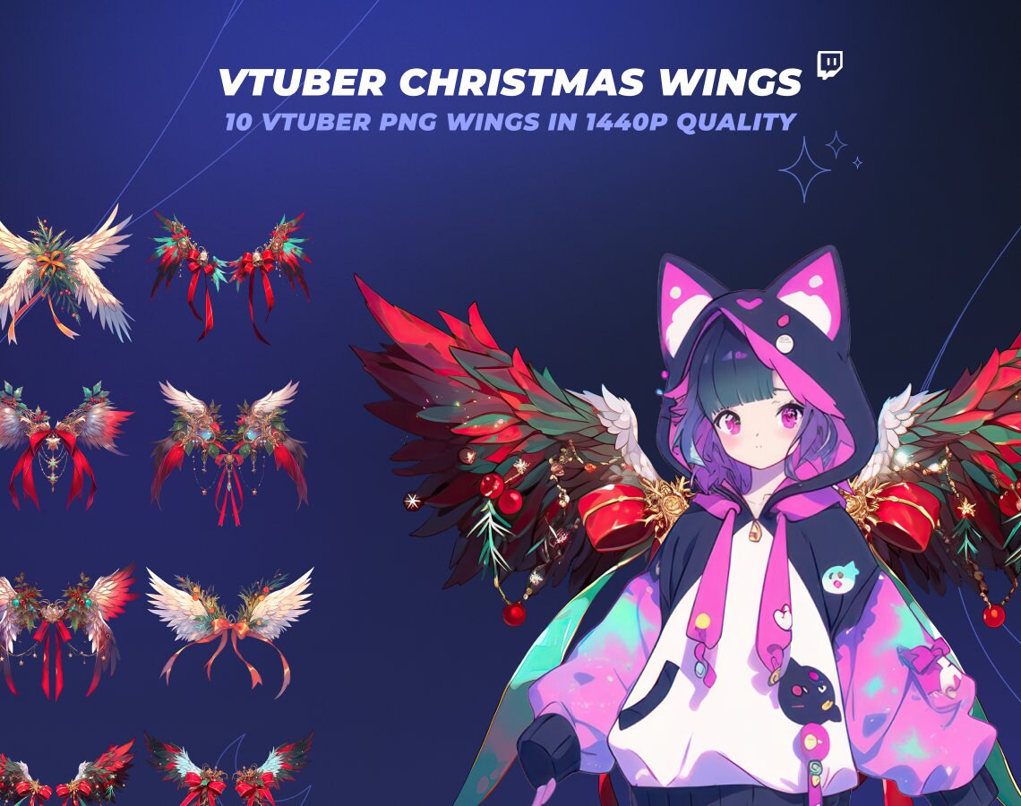10 Vtuber Christmas Wings Vtuber Assets for Your Christmas Stream ...
