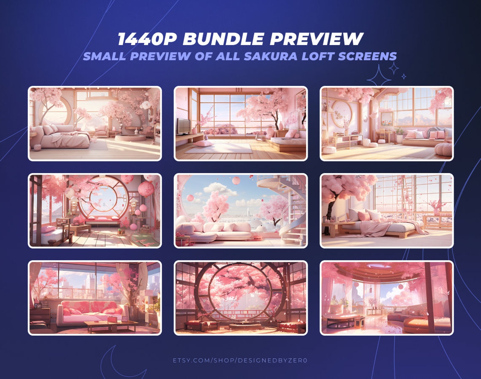 9 Vtuber Backgrounds With Cherry Blossom and Sakura Background - Anime ...