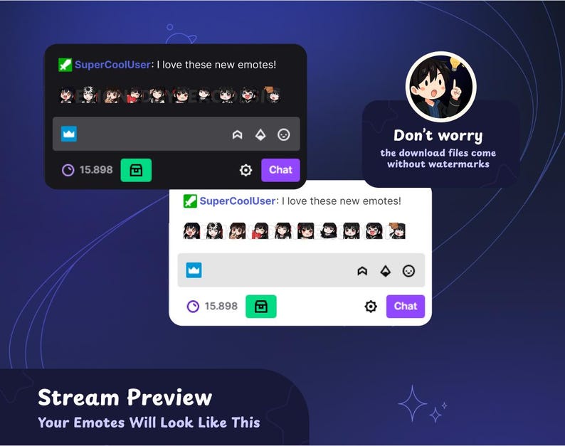 Wuthering Waves - Chisa Emote Set | 10 Cute Chibi Emotes for Twitch ...