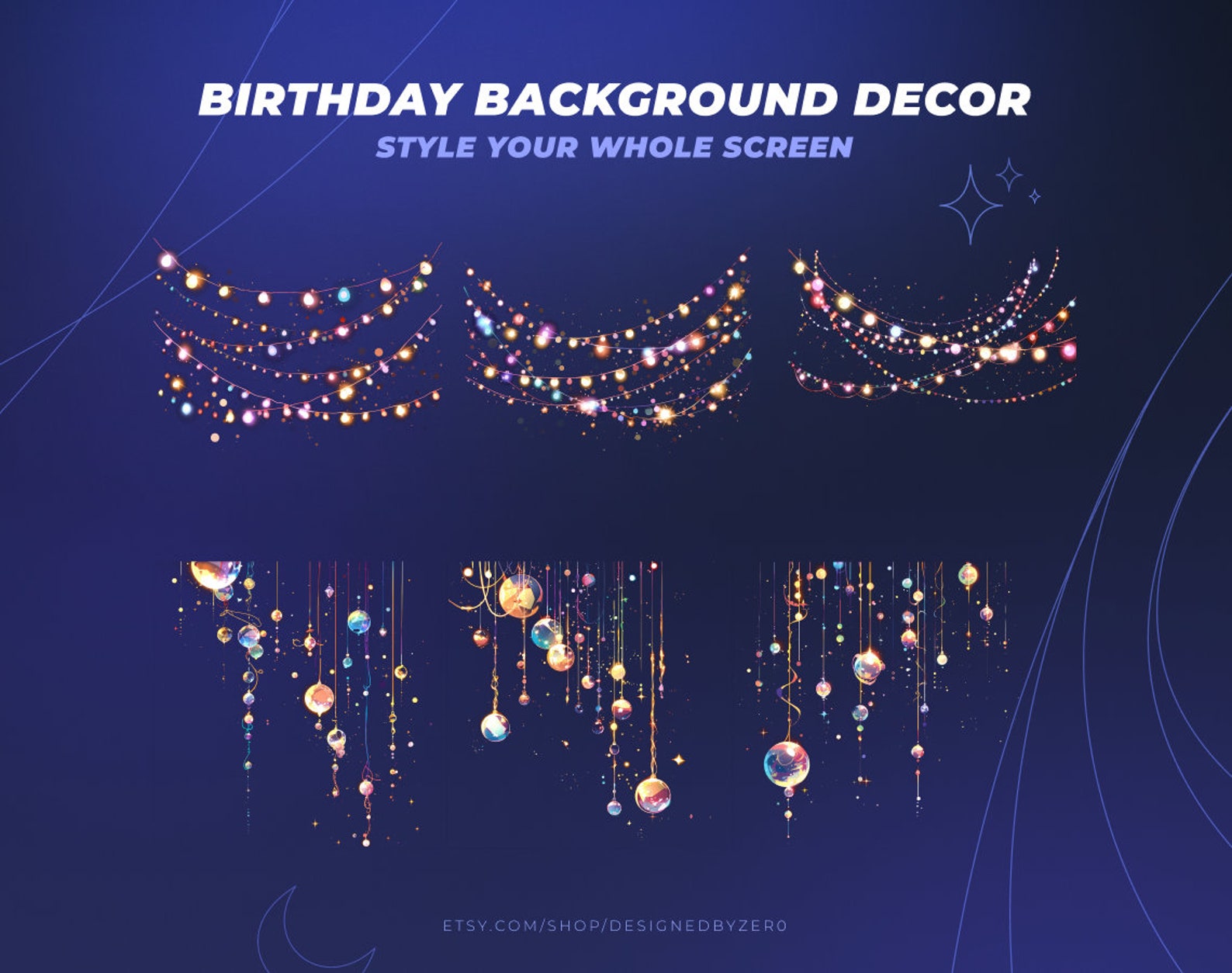 Twitch Birthday Bundle 22 Birthday Stream Overlays and Vtuber Overlays ...