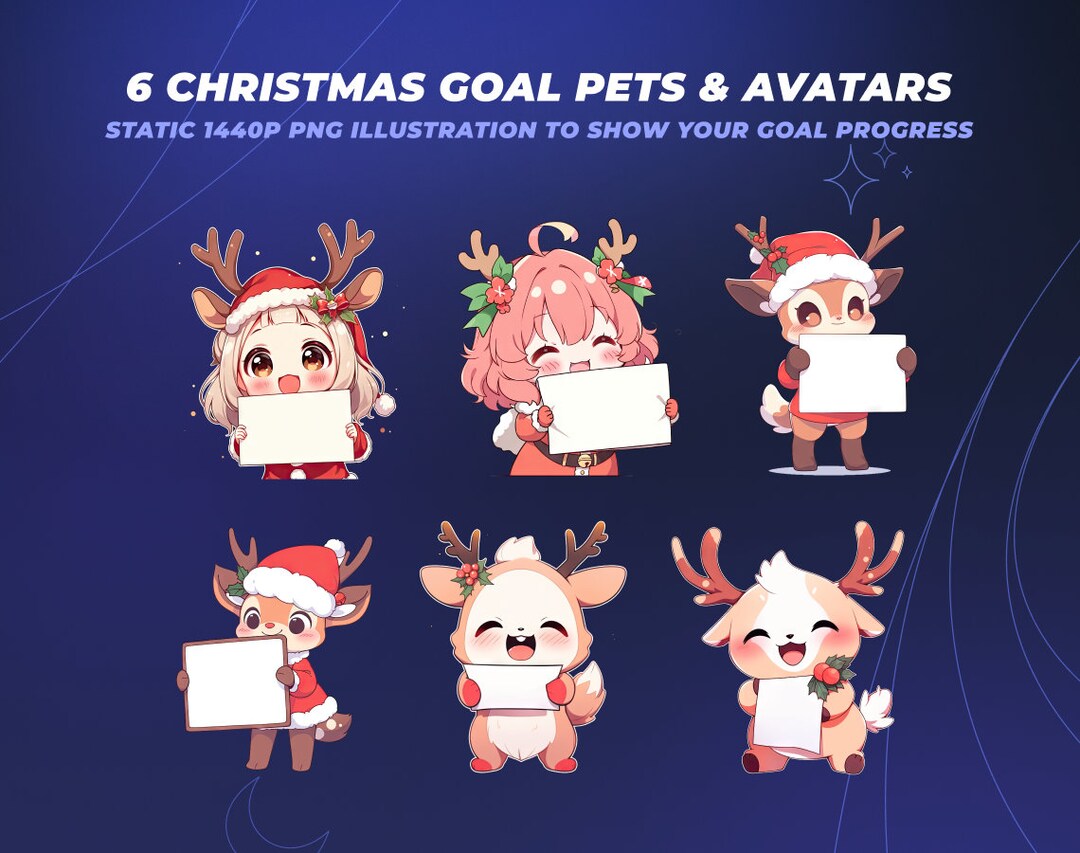 6 Stream Goal Pets and Avatars for Christmas - Anime Stream Pets to Use ...