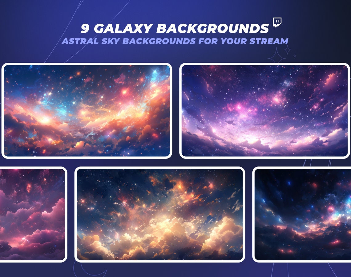9 Lofi Galaxy Vtuber Backgrounds Cozy Anime Background for Vtubers and ...