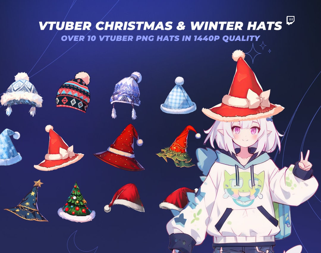 10+ Vtuber Christmas Hats and Winter Hats - Vtuber Assets for Your ...