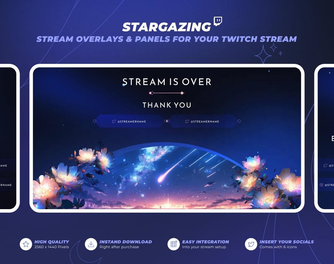 Stargazing - Stream Overlays & Vtuber Overlays - Including Panels ...