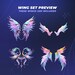 4 Rainbow Vtuber Wings - Colorful Wings With A Holo Chromatic Effect ...