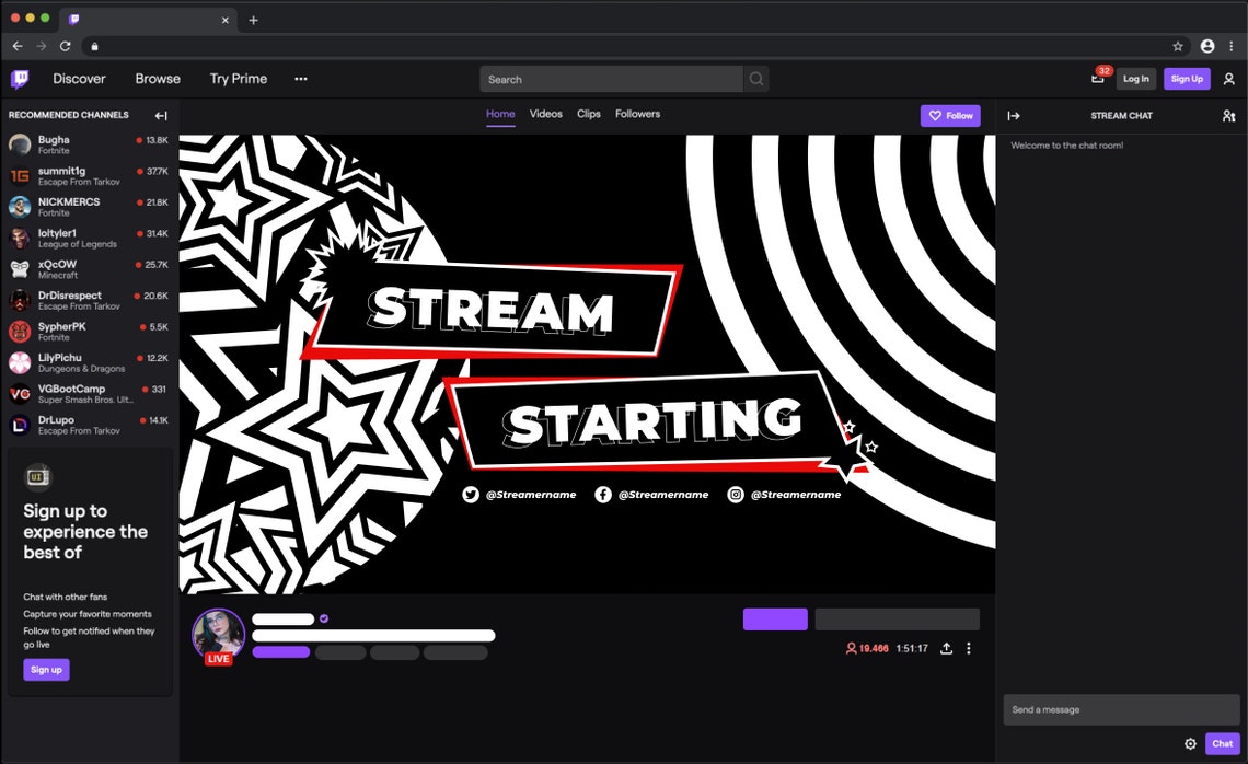 Persona-inspired Twitch Screen Background Set Stream Start - Etsy